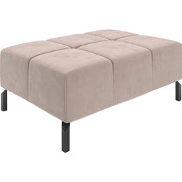 Hockerbank Home Affaire "Ancona New", beige (sand), B:107cm H:43cm T:71cm, 100% Polyester, Hocker, passend zum Ecksofa, auch in Easy care-Bezug + Cord