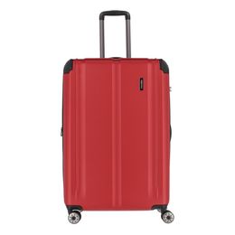 Hartschalen-Trolley Travelite "CITY, verschiedene Gr&ouml;&szlig;en und Farben", Herren, Gr. 113 l, rot, ABS, matt, unifarben, Basic, Koffer, Reisegep&auml;ck Koffer Volumenerweiterung TSA-Schloss Volumenerweiterung