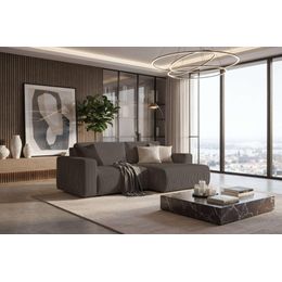 Schlafsofa Home Affaire, B:250cm H:82cm T:143cmbraun, 92% Polyester, 8% Nylon, Wohnzimmer, Sofas, "Noord Schlafecksofa, Breite 250 cm", Cord,