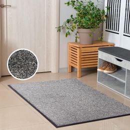 Fu&szlig;matte OTTO HOME "Vianne, Schmutzfangmatte Indoor, f&uuml;r Hausflur und Eingangsbereiche", grau, B:80cm H:10mm L:120cm, Kunstfaser, Teppiche, Fu&szlig;matte, Eingangsmatte, rutschfeste Unterseite, meliert, waschbar