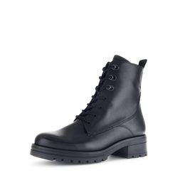 Schn&uuml;rstiefelette Gabor "Schn&uuml;rstiefelette Glattleder", Damen, Gr. 37,5, schwarz, Schuhe Schn&uuml;rstiefelette