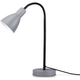 Paco Home Tischleuchte "WILHELM", grau (grau, schwarz), 1, H: 43,2cm, Leuchten, mit kompatiblen Dimmer und Leuchtmittel, Tischleuchte