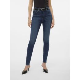 V&eacute;ro Moda Skinny-fit-Jeans VERO MODA "VMSOPHIA HR SKINNY JEANS RI390 GA NOOS", Damen, Gr. M (38), L&auml;nge 30, blau (dunkelblau denim), Denim/Jeans, Obermaterial: 92% Baumwolle, 6% Elastomultiester, 2% Elasthan, unifarben, skinny fit, Jeans