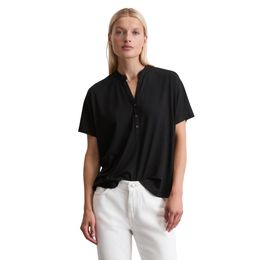Marc O'Polo T-Shirt MARC O'POLO "aus LENZING&trade; ECOVERO&trade;", Damen, Gr. XXS, schwarz (m990), Obermaterial: 94% Viskose, 6% Elasthan, unifarben, relaxed fit, normaler Saum, Shirts T-Shirt