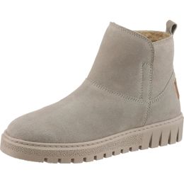 Damen Stiefelette mit seitlichem Rei&szlig;verschluss taupe Gr&ouml;&szlig;e 38