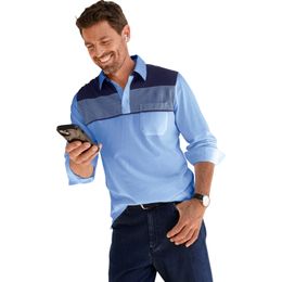 Catamaran Herren Langarm-Poloshirt bleu-marine, Gr&ouml;&szlig;e 48/50