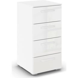 Schubkastenkommode Rauch, B:40cm H:81cm T:42cmalpinwei&szlig;, hochglanz wei&szlig;, Holzwerkstoff, Sideboards, "Sideboard Schubladenkommode OTELI mit Dekor- und