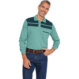 CR&Eacute;ATION L Herren Poloshirt salbei-petrol Gr&ouml;&szlig;e 44/46