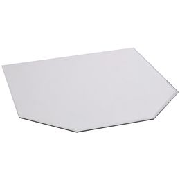 Bodenschutzplatte FIREFIX, transparent, B:100cm H:0,8mm L:120cm, Sicherheitsglas (ESG), Bodenschutzplatten, BxL: 100x120 cm, 8 mm, Sechseck
