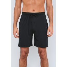 JOOP! Relaxshorts JOOP "Comfort", Herren, Gr. XXL, N-Gr, schwarz, Jersey, Obermaterial: 95% Baumwolle, 4% Elasthan, 1% sonstige Fasern, unifarben, comfort fit kurz, Hosen, Seitentaschen, Regular Fit, Bindeband