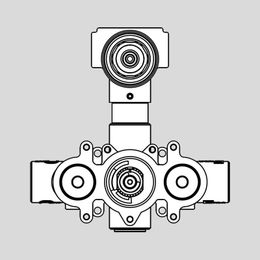 antoniolupi BIKAPPA Unterputz-Grundk&ouml;rper f&uuml;r Thermostat mit 2-Wege-Umsteller, BK602I,