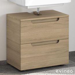 evineo ineo5 Unterschrank B: 60 cm, 2 Ausz&uuml;ge, mit Griffmulde, ohne Waschtischanbindung, BE0314OA,