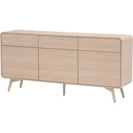 Sideboard Home Affaire "Torsby, moderner Schrank, Kommode in Eiche Natur, 180 cm breit", eiche natur, B:180cm H:84cm T:39cm, FSC-zertifizierter Holzwerkstoff, Sideboards, Sideboard, abgerundete Ecken, ausreichend Stauraum, vielseitig einsetzbar