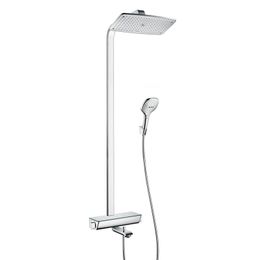 Hansgrohe Raindance Select E Aufputz-Duschsystem mit Wanneneinlauf, Thermostat, 27113000,