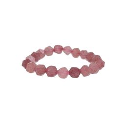 Armband Firetti "Schmuck Geschenk Facettschliff", rosa (altrosa, altrosa), Armb&auml;nder, Damen, 18cm, Silikon Stein, Silikon, Stein, Armband, Made in Germany - mit Labradorit oder facettiertem Quarz
