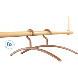 Kleiderb&uuml;gel Ruco "Gaderobenb&uuml;gel, 8er Set", braun, B:42cm H:13cm T:1,5cm, Buchenholz, Kunststoff, Kleiderb&uuml;gel, Kleiderb&uuml;gel, Garderobenb&uuml;gel, Holzoptik, Made in Germany