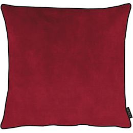 Dekokissen Apelt "Ruby" Gr. 2, rot (rot, unifarben), B:45cm H:5cm L:45cm, Polyester, Dekokissen_Sitzkissen_Kissenh&uuml;llen, Kissenh&uuml;lle mit F&uuml;llung, 1 St&uuml;ck