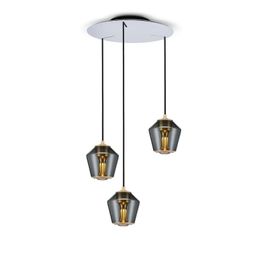 less n more less'n'more ETHICS Pendelleuchte 3-flammig rund, LED, E-3GPL-400-C2-KGG-GG,