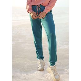 VIVANCE BY LASCANA Sweatpants blau Gr. 40/42 f&uuml;r Damen. Mit Quasten. L&auml;ssig Geschnitten. Nachhaltig.