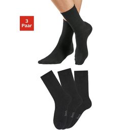 Bench. Socken 'Damen Wollsocken; Basic mit weichem Gummibund, Wandersocken' schwarz Gr. 39-42 f&uuml;r Damen. Elastisch
