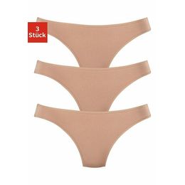 Lascana String 'aus hochwertiger Modal-Qualit&auml;t' beige Gr. 36/38 f&uuml;r Damen. K&ouml;rpernah. Nachhaltig.