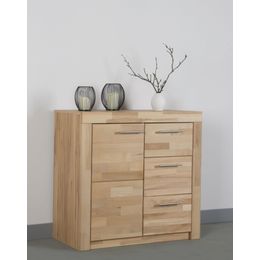 Kommode VOGL M&Ouml;BELFABRIK "Toronto", braun (kernbuefarben, kernbuche massiv), B:91cm H:87cm T:42cm, Massivholz, Spanplatte, Sideboards, Kommode, Breite 91 cm