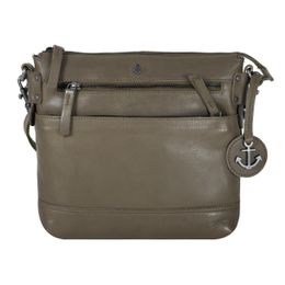 Harbour 2nd Damen Handtasche "Isalie2"olive, Rindsleder, Taschen, Umh&auml;ngetasche, Schultertasche, Tragetasche Anker Anh&auml;nger