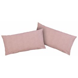 Kissenbez&uuml;ge OTTO HOME "Melli Kissenbezug, OEKO-TEX und Made in Green zertifiziert", rosa (altrosa, meliert), B:80cm L:40cm, Linon, Obermaterial: 100% Baumwolle, Kissenbez&uuml;ge