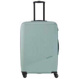 Hartschalen-Trolley Travelite "BALI, in verschiedenen Gr&ouml;&szlig;en und Farben", Herren, Gr. B/H/T: 51cm x 77cm x 29cm 96 l, gr&uuml;n (mint), ABS, unifarben, Basic, Koffer, Hartschallenkoffer Reisegep&auml;ck Reisekoffer TSA Schloss
