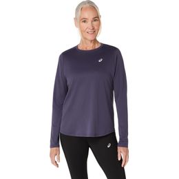 Laufshirt asics "asics CORE LS TOP", Damen, Gr. XS, indigo fog, Obermaterial: 100% Polyester, Shirts Laufshirt, lang&auml;rmlig, mit reflektierenden Details, f&uuml;r Training und Laufen