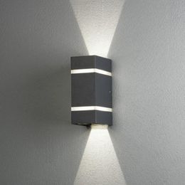 Konstsmide Cremona Wandleuchte 2-flammig, Licht vorne, verstellbarer Lichtkegel, LED, 7998-370,