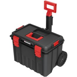 Werkzeugtrolley Prosperplast "MODULAR SOLUTION", schwarz (schwarz, rot), B:53cm H:39cm T:35,5cm, Kunststoff, Aufbewahrungsboxen, 53 x 35,5 x 39 cm
