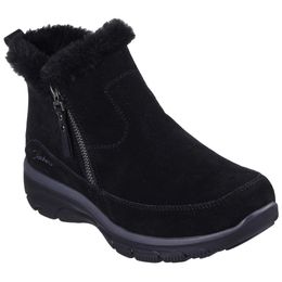 Winterboots Skechers "EASY GOING-COOL ZIP", Damen, Gr. 36, schwarz, Leder, Textil, unifarben, Schuhe Winterboots, Winterschuh, Rei&szlig;verschlussstiefel mit 3M Scotchgard-Impr&auml;gnierung