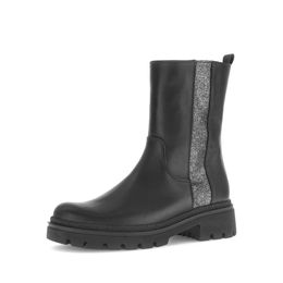 Stiefelette Gabor "Sportliche Stiefelette Materialmix Leder", Damen, Gr. 39, schwarz, Schuhe Stiefelette