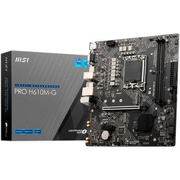 MSI Mainboard "PRO H610M-G", schwarz, B:21,1cm T:24,38cm, Mainboards