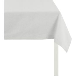 Tischdecke Apelt "ALASKA, LOFT STYLE, Rips Uni" Gr. 1, grau (hellgrau), B:130cm L:170cm, Baumwolle, Polyester, Tischdecken, Tischdecke
