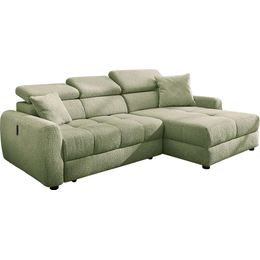 Jockenh&ouml;fer Ecksofa, B:270cm T:115cmsalbei, gr&uuml;n 432, 13, JOCKENH&Ouml;FER GRUPPE, Korpus: 100% Polyester;Kissen: 100% Polyester, Wohnzimmer, Sofas, "Move, L-Form, B: