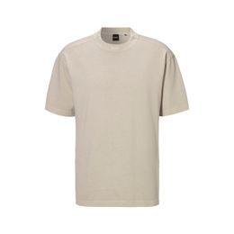 T-Shirt BOSS Orange "Te Dye", Herren, Gr. 3XL, beige (light beige271), Single Jersey, Obermaterial: 100% Baumwolle, unifarben, relaxed fit normal, Rundhals, eingesetzt,weit eingefasste Kante, Shirts T-Shirt, mit Rundhalsausschnitt