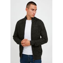 Strickjacke Blend "BHCarmelo", Herren, Gr. M, schwarz, Grobstrick, 100% Polyacryl, meliert, regular fit normal, ohne Ausschnitt, Raglan&auml;rmel Rippb&uuml;ndchen, Strickjacken Strickjacke, Strickjacke mit Stehkragen