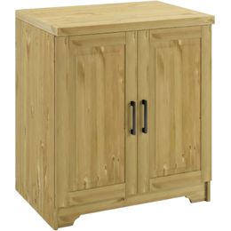 Unterschrank Home Affaire "Meliss", natur, B:80cm H:88cm T:60cm, Massivholz, Schr&auml;nke, Unterschrank, aus massiver Kiefer, Breite 80 cm, Soft-Close-Funktion