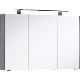Spiegelschrank SAPHIR "3400", grau (anthrazit), B:102cm H:73,4cm T:13,2cm, Spanplatte, Schr&auml;nke, Spiegelschrank, Breite 102 cm
