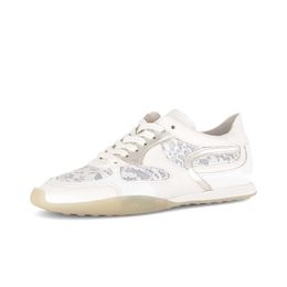 Gabor Damen Sneaker "Sneaker low Materialmix Leder/Lederimitat", Gr. 42creme, Schuhe