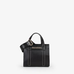 Valentino Handbags VALENTINO BAGS Damen Shopper "AURY RE"schwarz, Lederimitat, Taschen, Damen Umh&auml;ngetasche, Tragetasche, Schultertasche mit Kontrastn&auml;hten