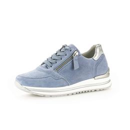 Gabor Damen Sneaker "Sneaker low Materialmix Leder", Gr. 38,5blau, Schuhe