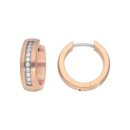 Paar Creolen TITANIA "perfect elegance", rosa (ros&eacute;goldfarben), Ohrringe, Damen, Titan
