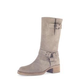 Bikerboots Gabor "Biker Boots Rauleder", Damen, Gr. 37,5, beige, Schuhe Bikerboots