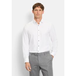 OLYMP Herren Businesshemd "OLYMP Level Five 24/Seven, body fit, Modern Kent"wei&szlig;, Gr. 38, 64% Baumwolle, 27% Polyester, 9% Elasthan, Hemden