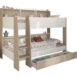 Stauraumbett Parisot, B:132cm H:165cm L:208cmwei&szlig;, wei&szlig;, wei&szlig;, Kinderzimmer, Betten, "Shelter 12"