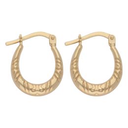 Firetti Damen Paar Creolen "Schmuck Geschenk Gold 375 Ohrschmuck Ohrringe", Gelbgold 375gelbgoldfarben, Gelbgold 375, Ohrringe