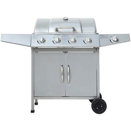 Gasgrill El Fuego "Dayton 4+1", bunt (silberfarben, grau), B:128cm H:97cm T:53cm, Grills, BxTxH: 127,5x53x97 cm
